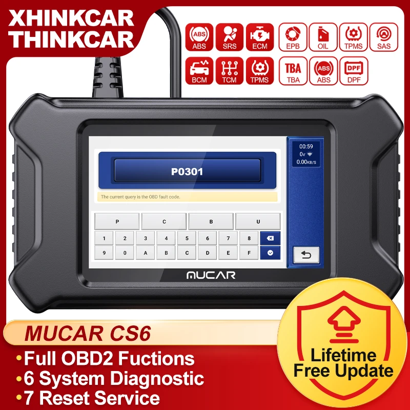 MUCAR CS4 CS5 CS6 Professional Car Diagnostic Tool Automotive Obd2 ...
