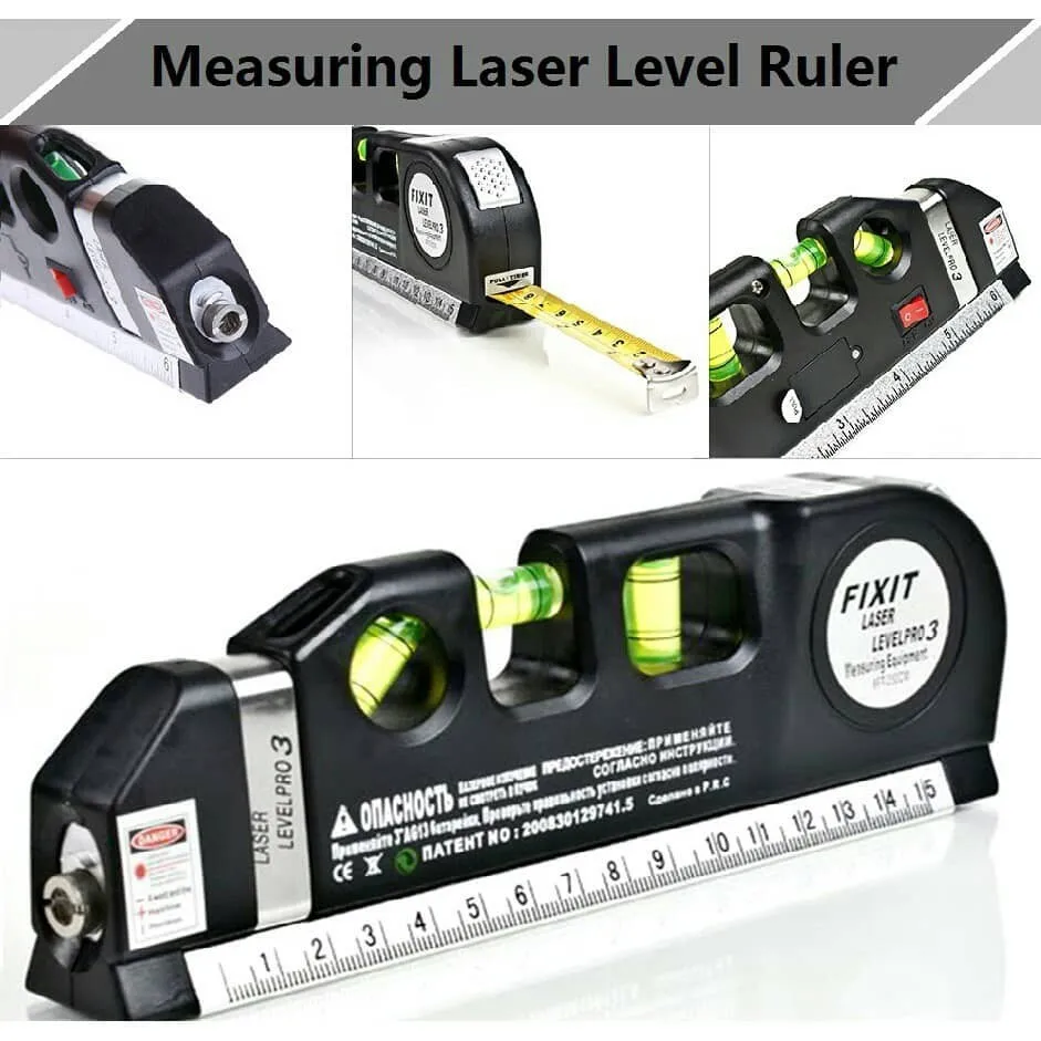 Home-Multi-function-High-Precise-Laser-Leveling-Instrument-Steel-Ruler ...