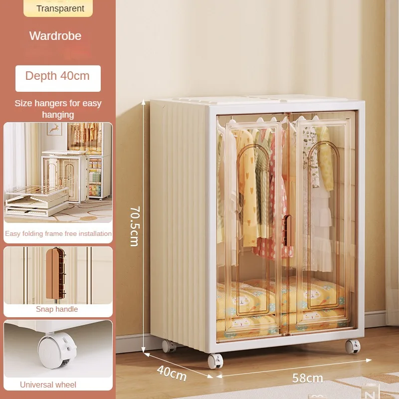 Multi-Functional-Plastic-Dust-Proof-Wardrobe-with-Wheels-for-Bedroom ...
