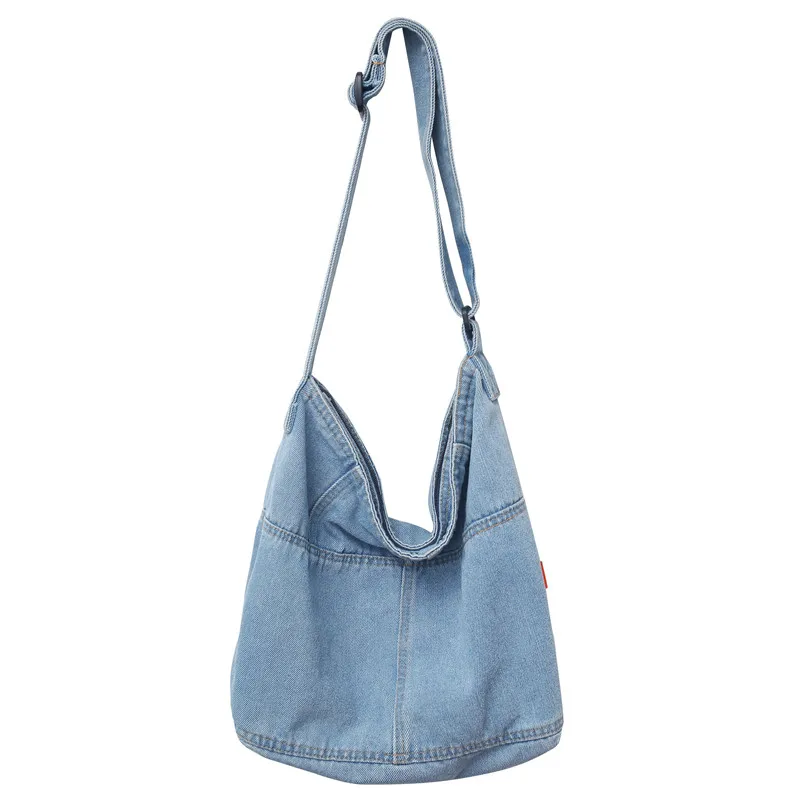 Large-Capacity-Canvas-Shoulder-Bags-Korea-Denim-Packages-Solid-Color ...