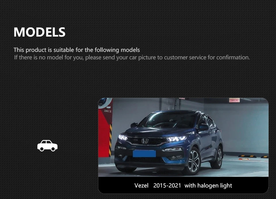 Honda HR-V LED Headlight 2015-2021 Headlights HRV Vezel DRL Turn Signal ...