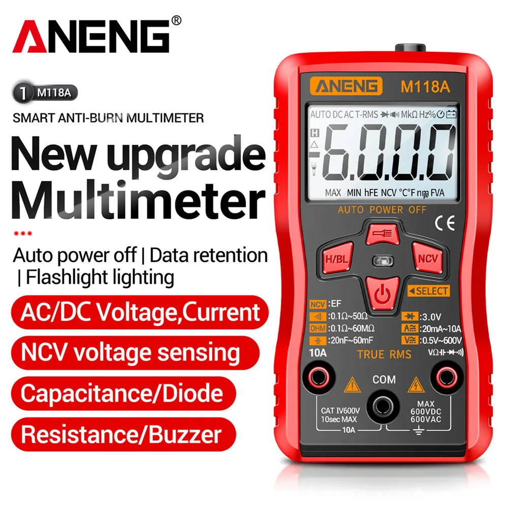 ANENG-M118A-Digital-Mini-Multimeter-Tester-6000counts-Auto-Mmultimetro ...