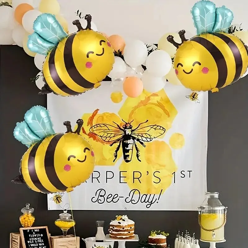 3pcs-Cute-Bee-Balloon-Set-for-Party-Scene-Arrangement-AluminumFilm ...
