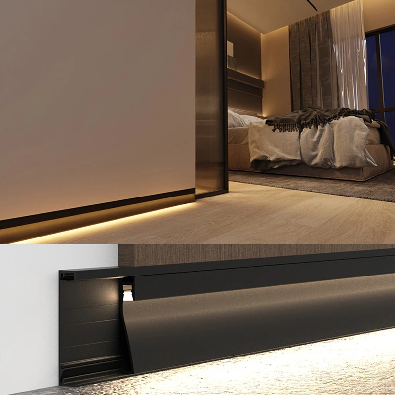 1-10pcs/Lot 1M Led skirting line strip lamp Aluminum Profile with ...