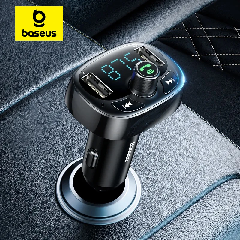 Baseus-Car-Bluetooth-FM-Transmitter-Double-USB-Ports-3-4A-Car-Charger ...