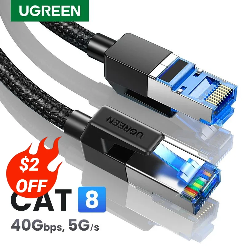 Cavi Rete Schermati Gaming Yauhody Cavo Ethernet Cat 8 - Cavo LAN ...