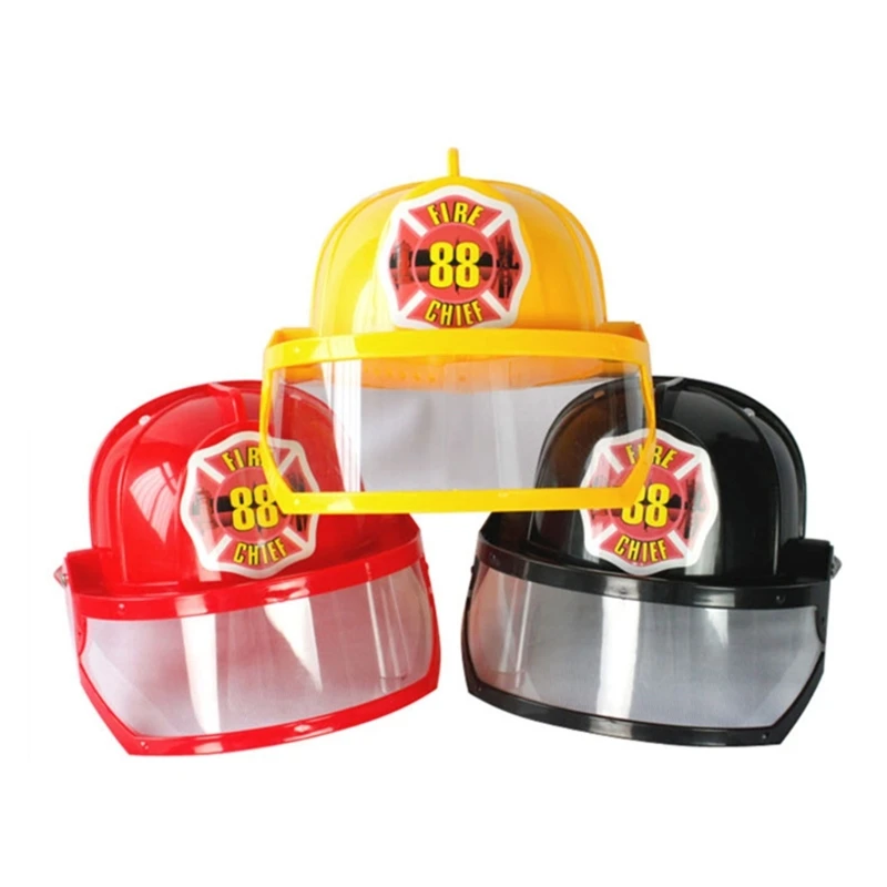 Kids-Boys-Girls-Role-Playing-Firefighter-Props-Plastic-Fireman-Hats ...
