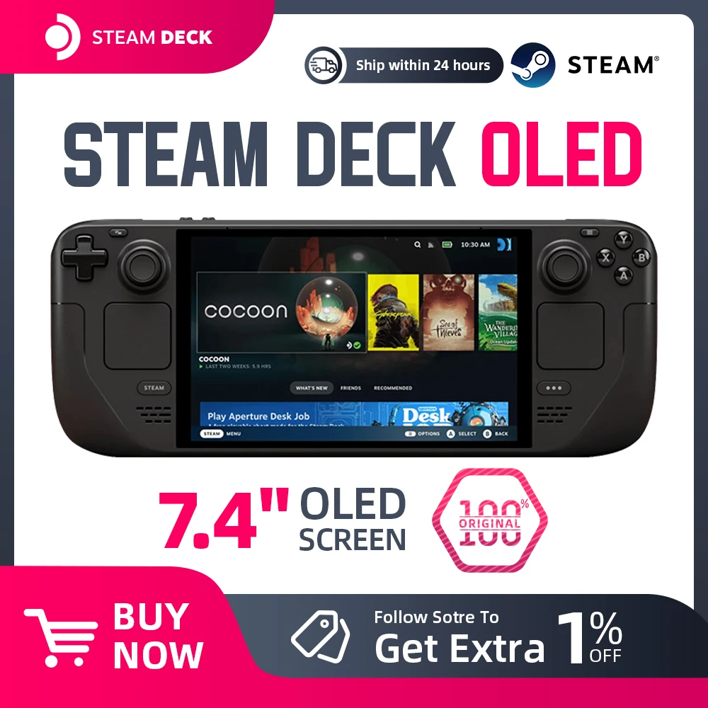 Steam-Deck-Handheld-Game-Console-Display-OLED-100-original-SteamOS-3 ...