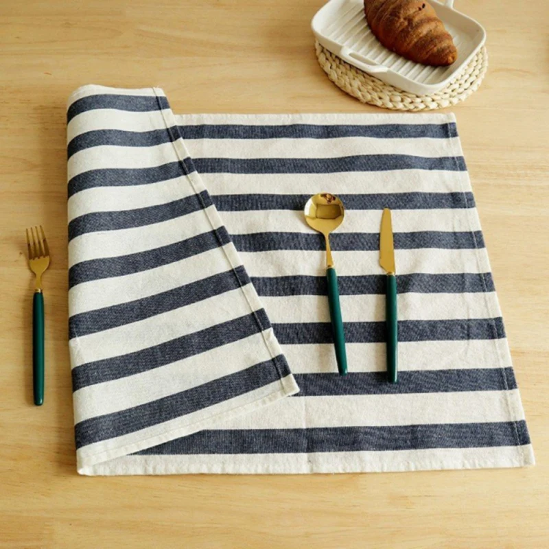1Pc-40x60cm-Plaid-Striped-Tea-Towel-Cotton-Dinner-Placemat-Kitchen-Dish ...