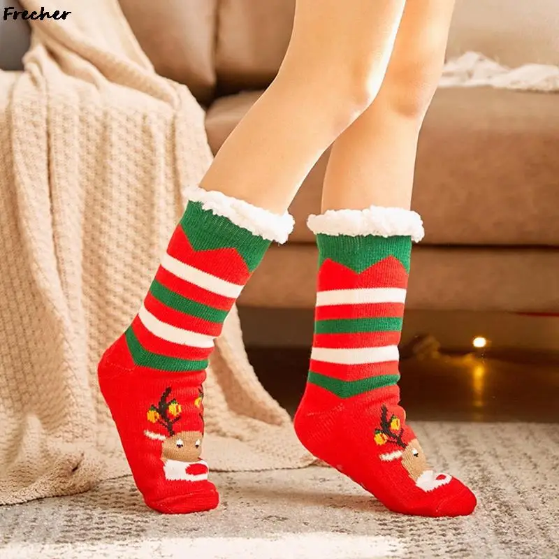 New-Year-Bedroom-Slipper-Sock-Soft-Plush-Knitting-Sleeping-Socks-Large ...
