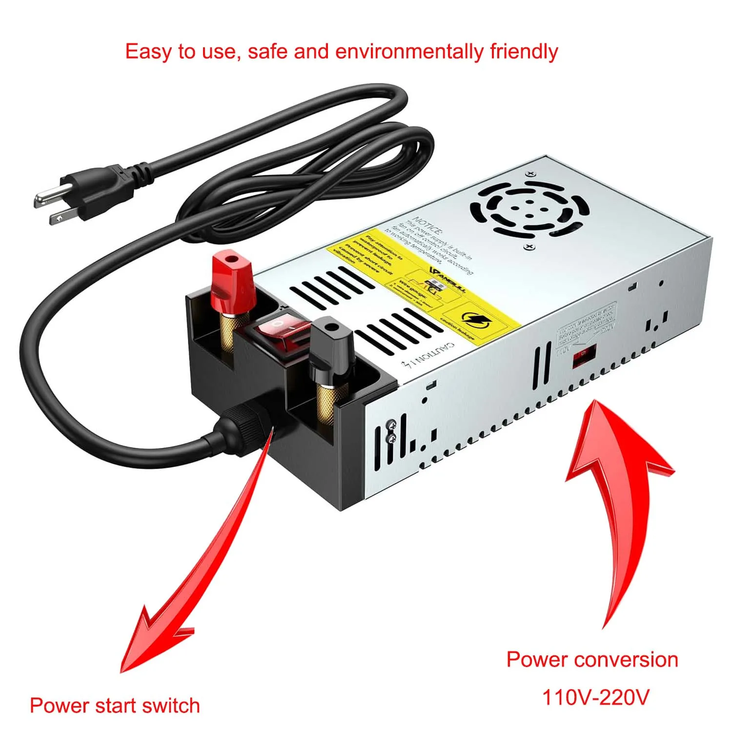ON/OFF 스위치가 있는 110V-12V 컨버터, SMPS 110V AC-12V DC 어댑터 변압기 컨버터, 최대 50A 600W 12V 전원 공급 장치
