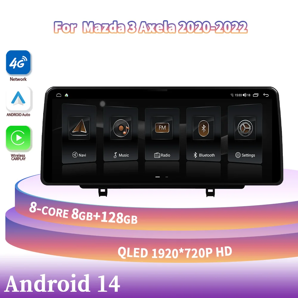 12-3-Android-14-For-Mazda-3-Axela-2020-2022-Wireless-Carplay-Stereo ...