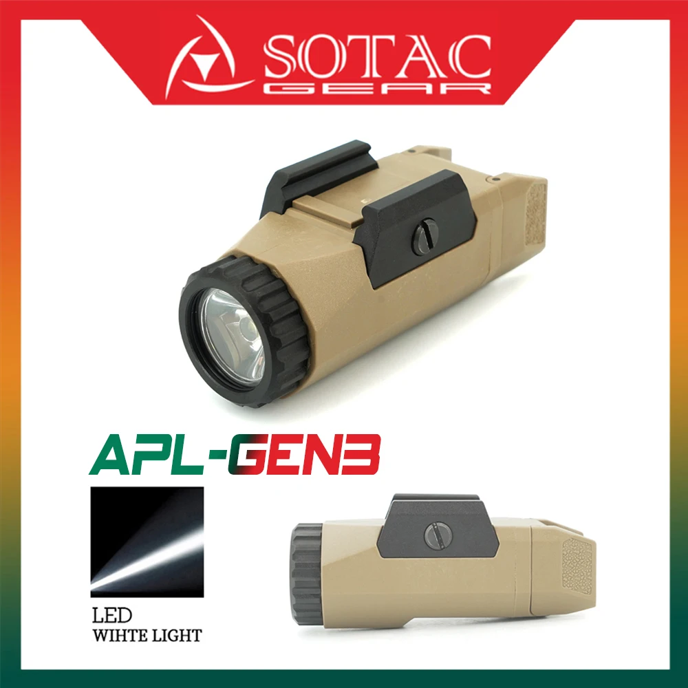 Sotac APL Gen III Weapon Light, Constant Momentary Strobe Compact ...