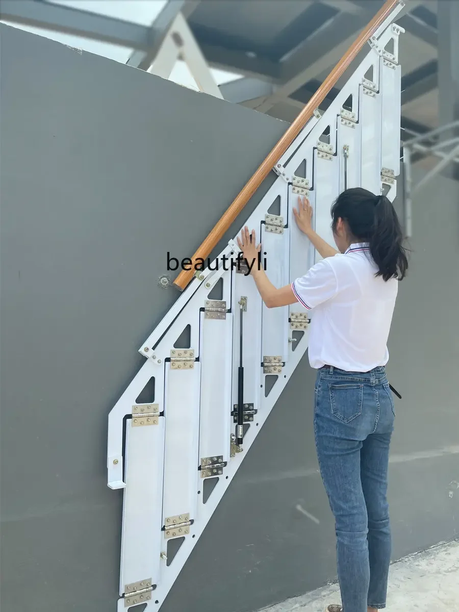 Escaliers-muraux-pliants-pour-la-maison-chelle-lat-rale-de-grenier ...