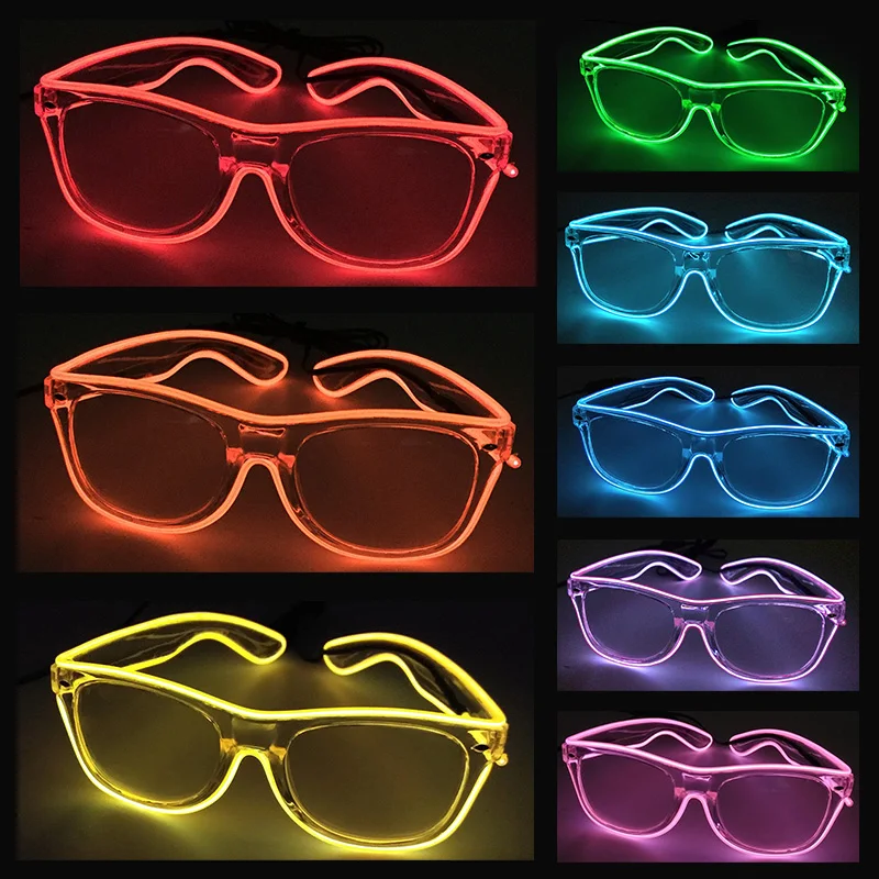 Hot Sales LED Neon Glasses Flashing Glowing Glasses Night Club Rave ...