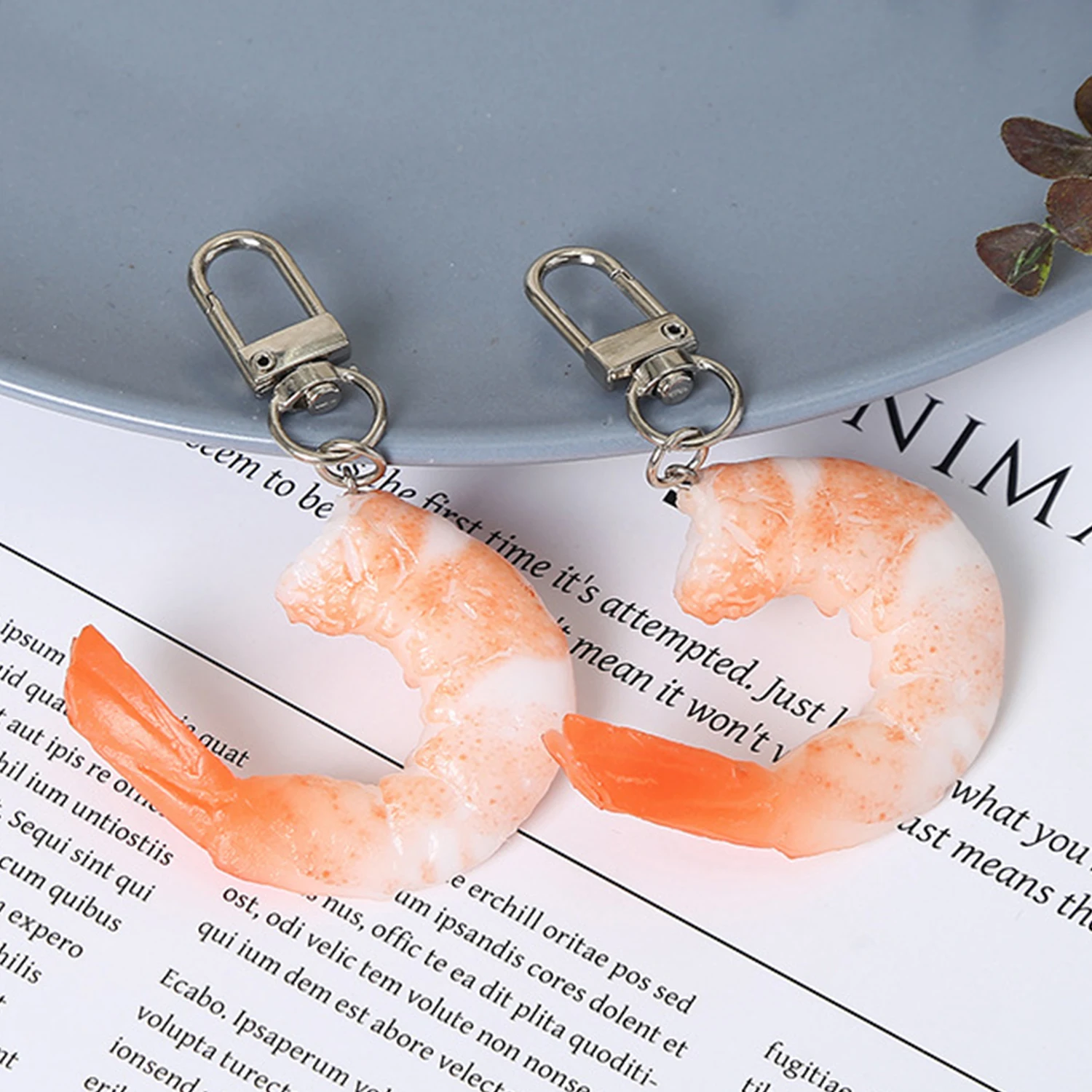 Funny-Simulation-PVC-Shrimp-Keychain-Prawn-Keyring-Food-Sea-Animal-Kids ...