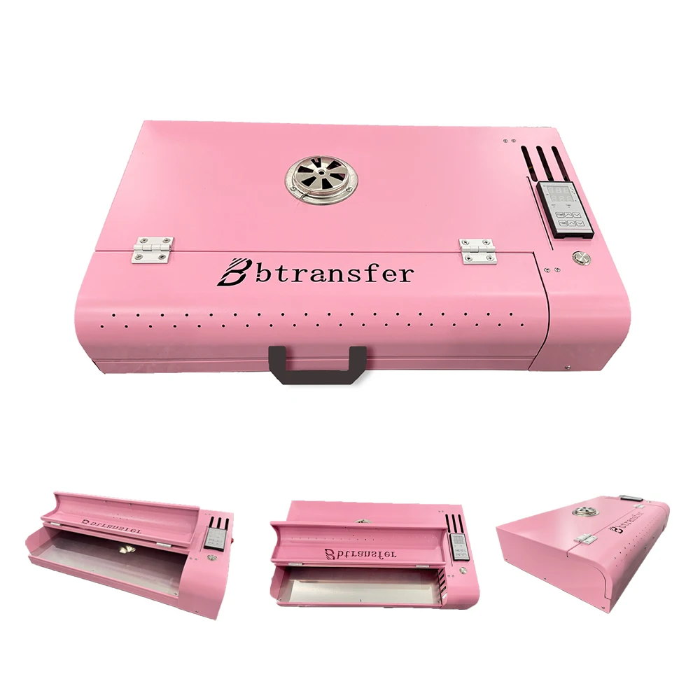 Pink Bright Color DTF Oven Machine for A3 DTF Printer Heat Drying Dryer ...