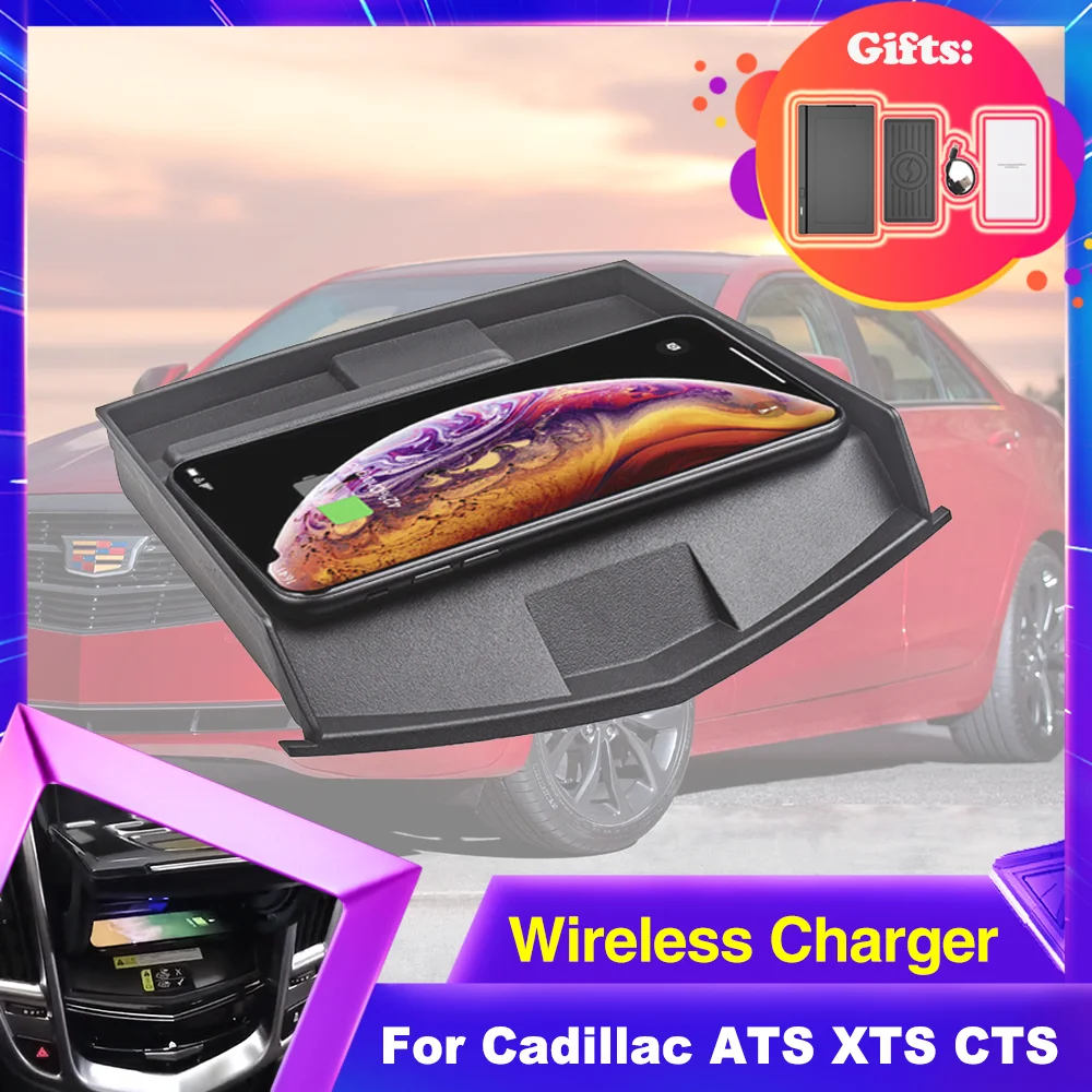 15W Car Wireless Charging Pad for Cadillac ATS XTS CTS 2013~2019 Phone ...