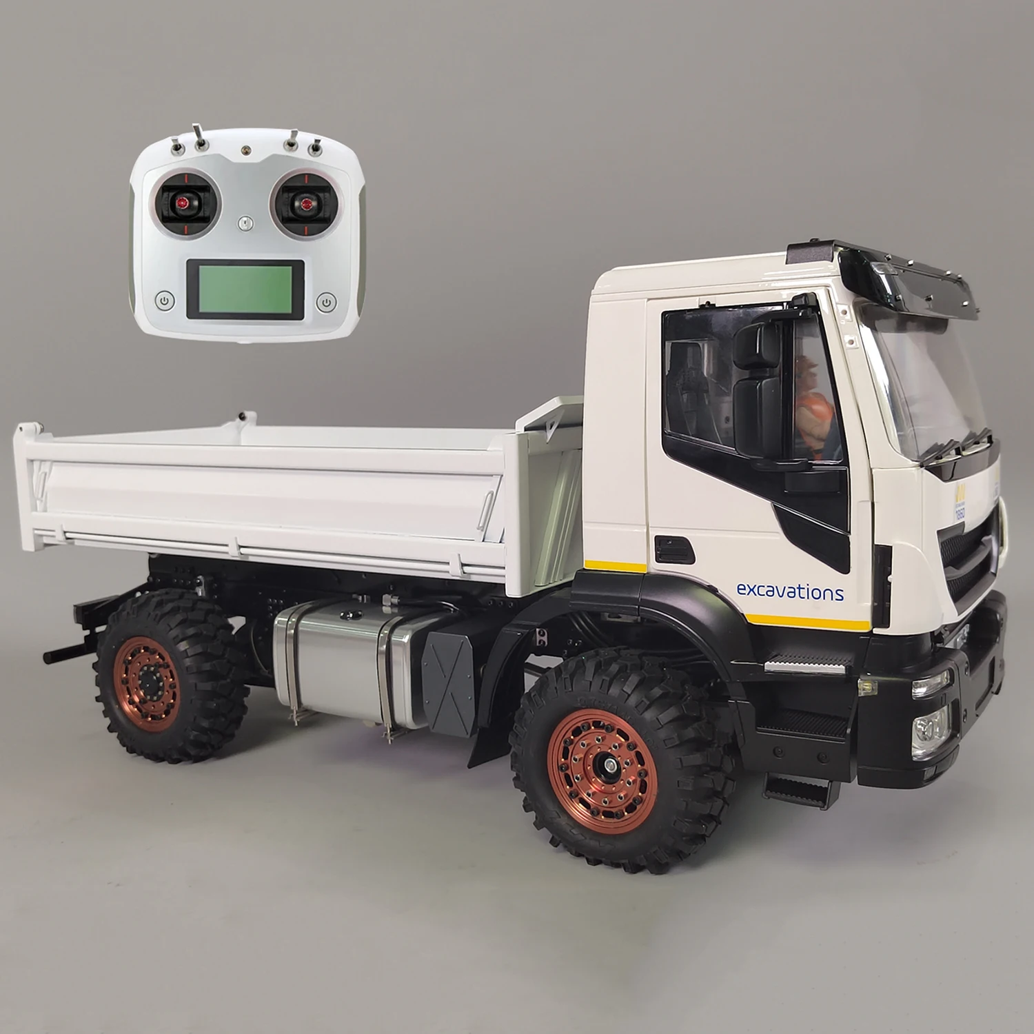 4x4 RC Dump Truck 1/14 Hydraulic RC Truck with Light and Sound System ...