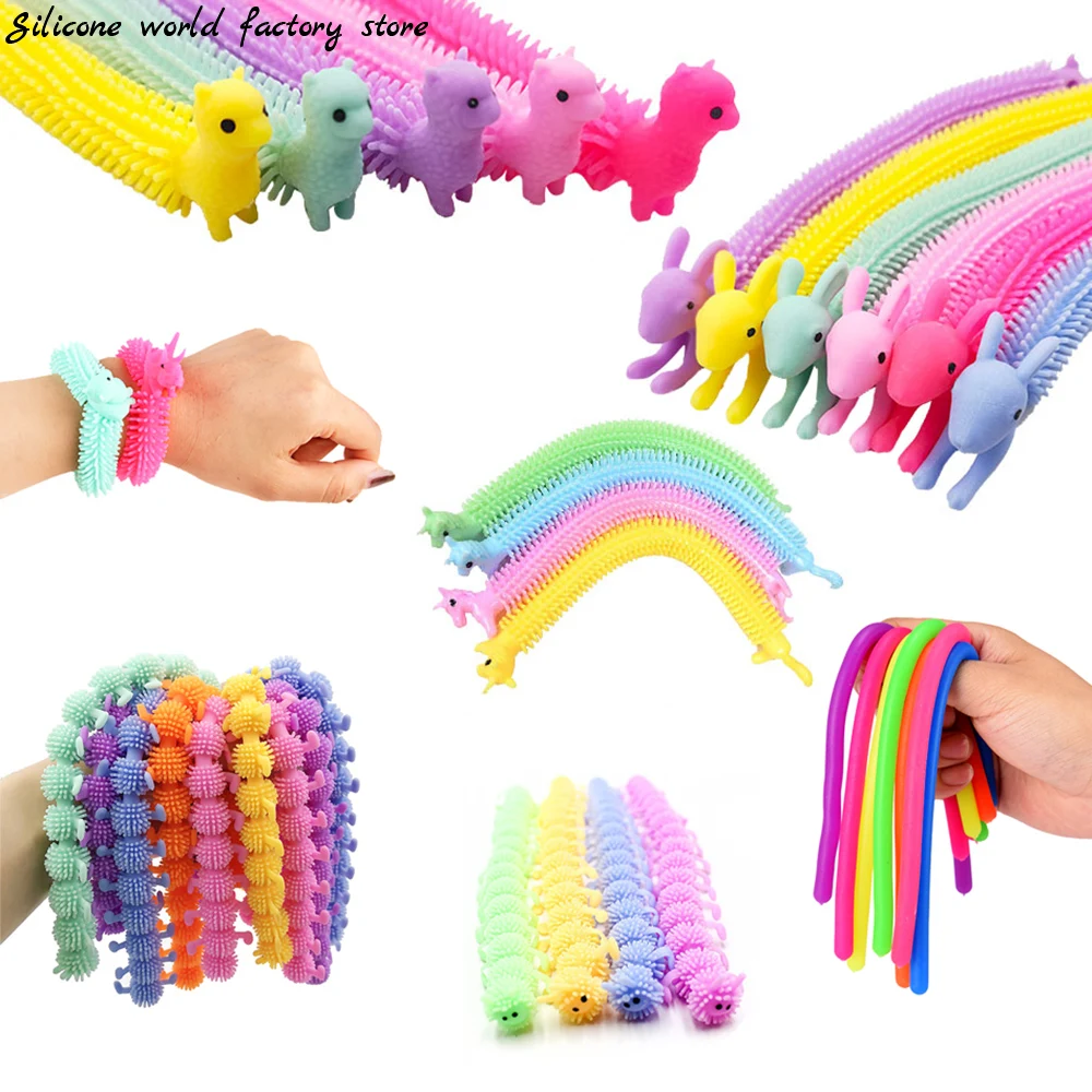 Silicone-world-Worm-Noodle-Stretch-String-TPR-Rope-Anti-Stress-Toys ...