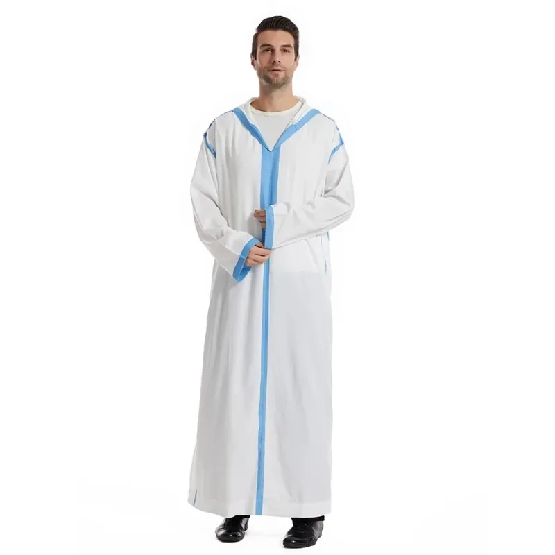 Djellaba-marroqu-con-capucha-para-hombre-Vestido-largo-de-Abaya-Jubba ...