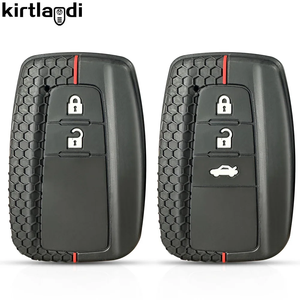 2-3-Button-Silicone-Remote-Key-Case-Cover-For-Toyota-CHR-Corolla-Yaris ...