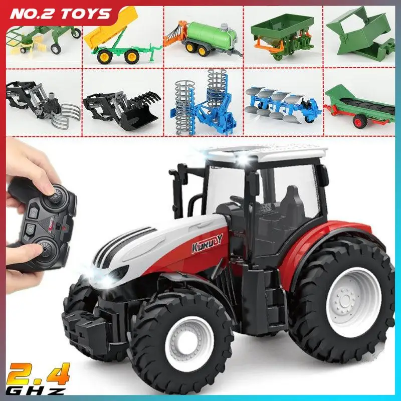 1-24-RC-Farmer-Toys-Set-Tractor-Trailer-with-LED-Headlight-2-4G-Remote ...