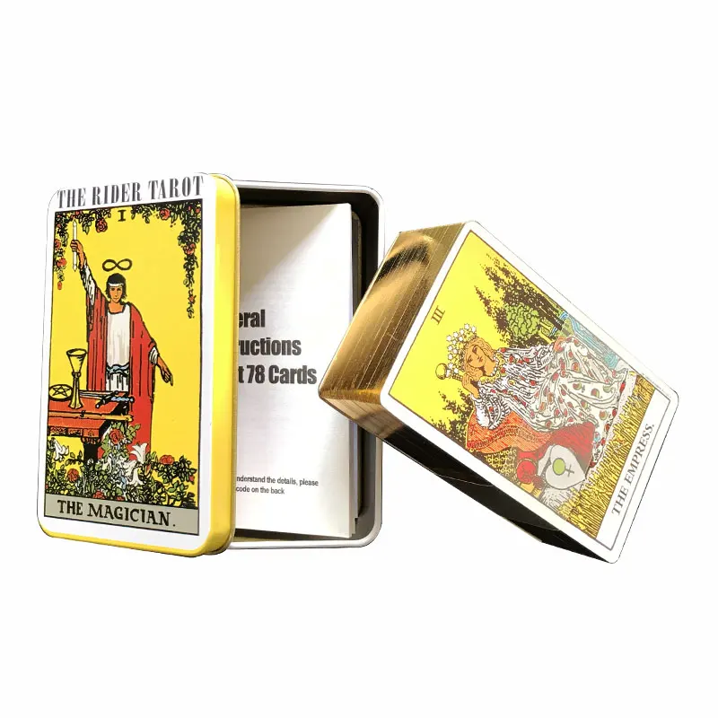 Tarot-card-game-for-family-party-divination-board-com-borda-dourada-e ...