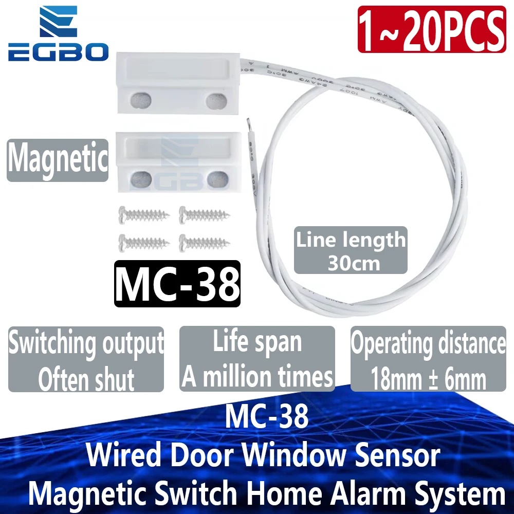 MC-38-MC38-Wired-Door-Window-Sensor-30mm-Wire-Lengthen-Randomly ...
