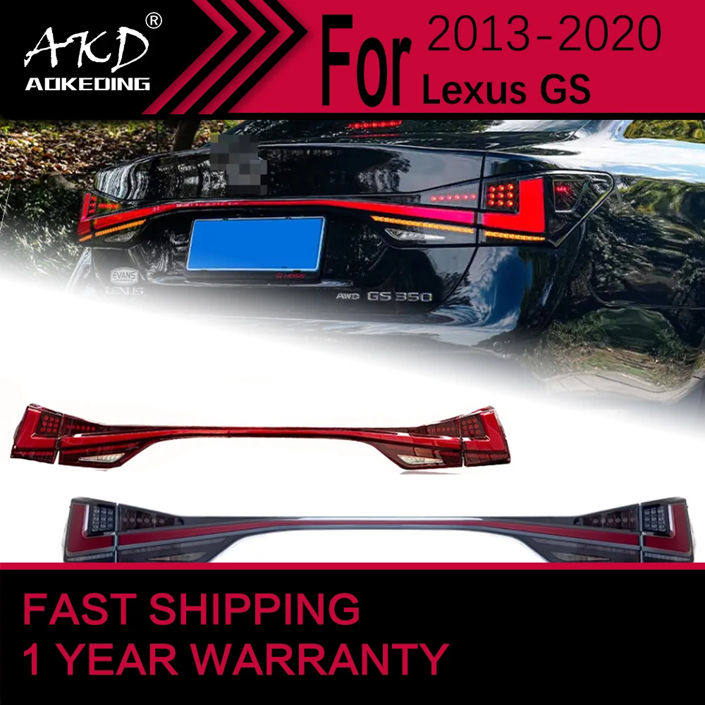 Car Lights for Lexus GS GS250 GS300 LED Tail Light 2013-2020 Rear Stop ...