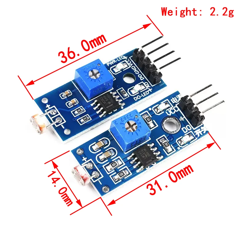 Light Intensity Detection Sensor Photoresistor Module With 58 Off