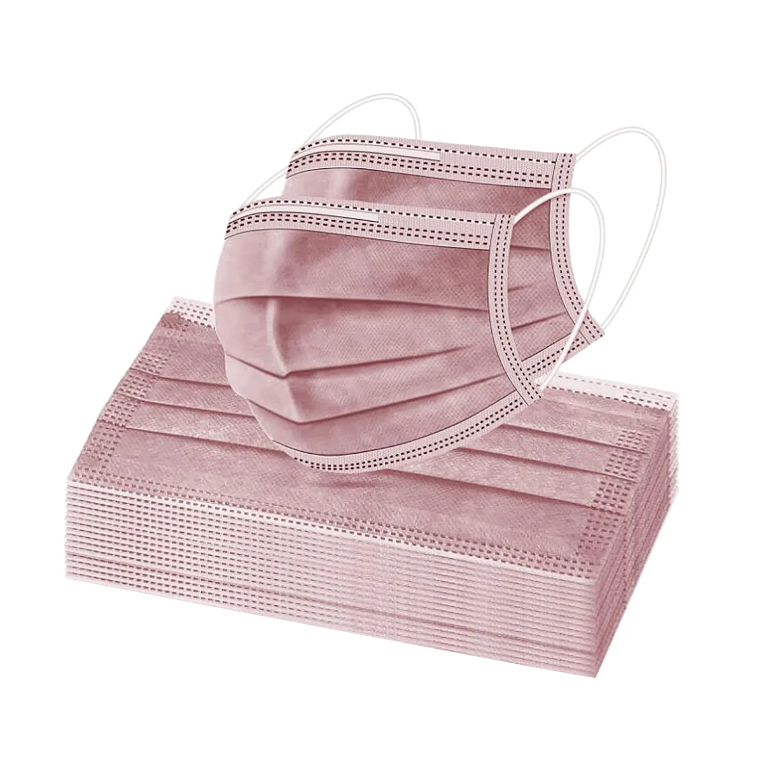 50PCS-Solid-Color-Disposable-Face-Mask-Non-Woven-3-Layers-Protective ...