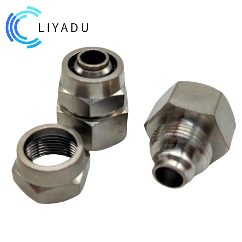 Pneumatic-Hose-Fittings-Quick-Screw-Connector-Copper-Nickel-Plating-PCF ...