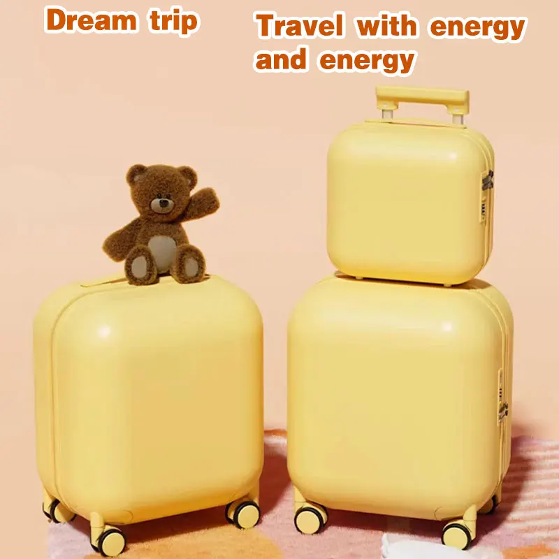 Multi-Color-Durable-Travel-Suitcase-Set-Cute-Bubble-Luggage-With-USB ...