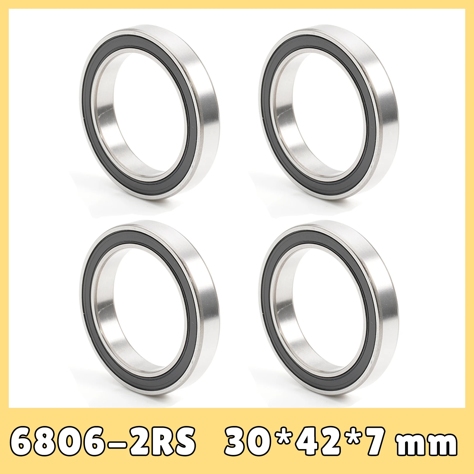 Rolamento de esferas 6806-2rs 30*42*7mm 4 peças ABEC-3 c2 aço cromado ...