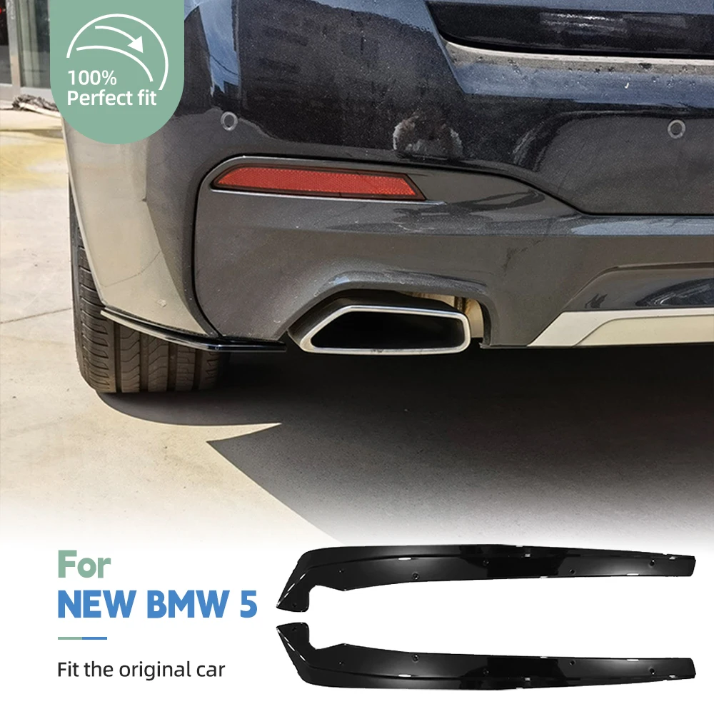 2Pcs-For-2017-2020-BMW-5-Series-Rear-Bumper-Lips-Wrap-Angle-Protector ...