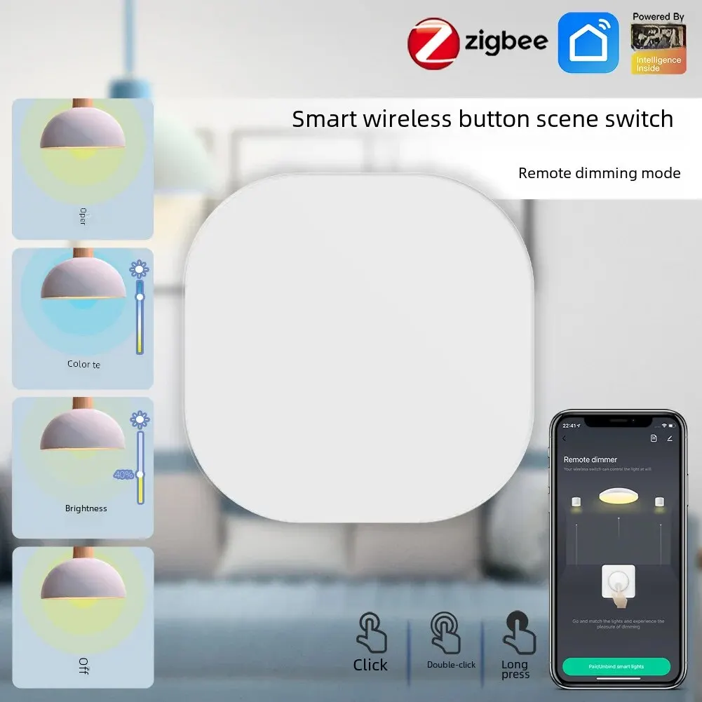 1-key-Adjustable-Smart-Home-Scenery-Switch-Zigbee-Cartoon-Copper-Sheet ...