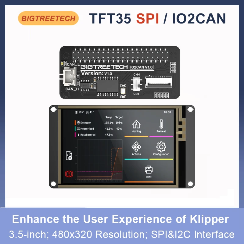 BIGTREETECH TFT35 SPI V2.1 Touch Screen With IO2CAN V1.0 Module 3.5 ...