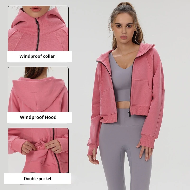 Yoga Clothes Gym Shirt Clothing Top Shirt Sports Coat for Women Long ...