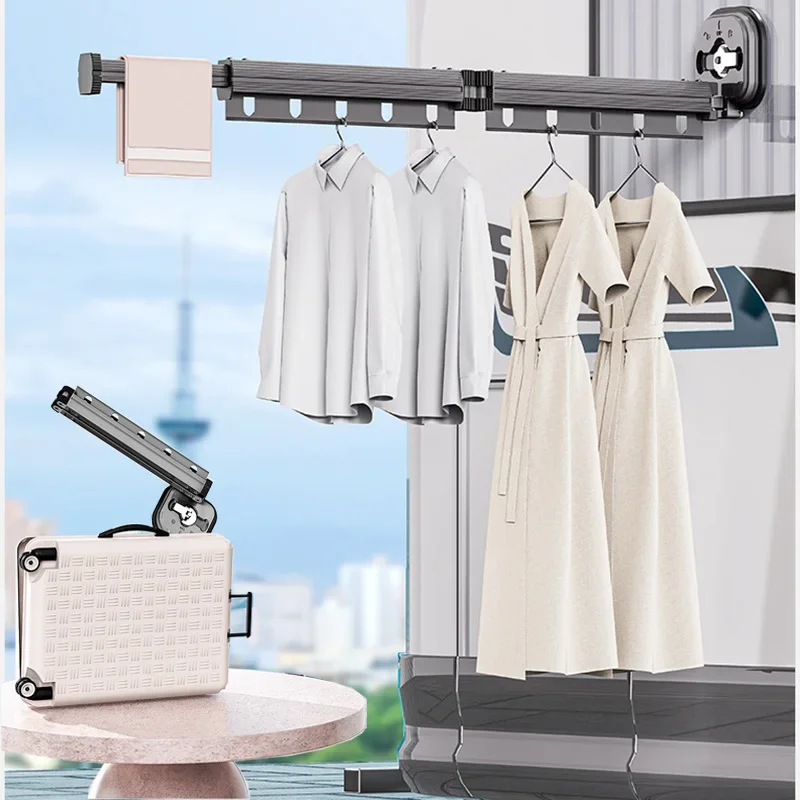 Portable-Travel-Drying-Rack-No-Punch-Suction-Cup-Folding-Clothes-Hanger ...