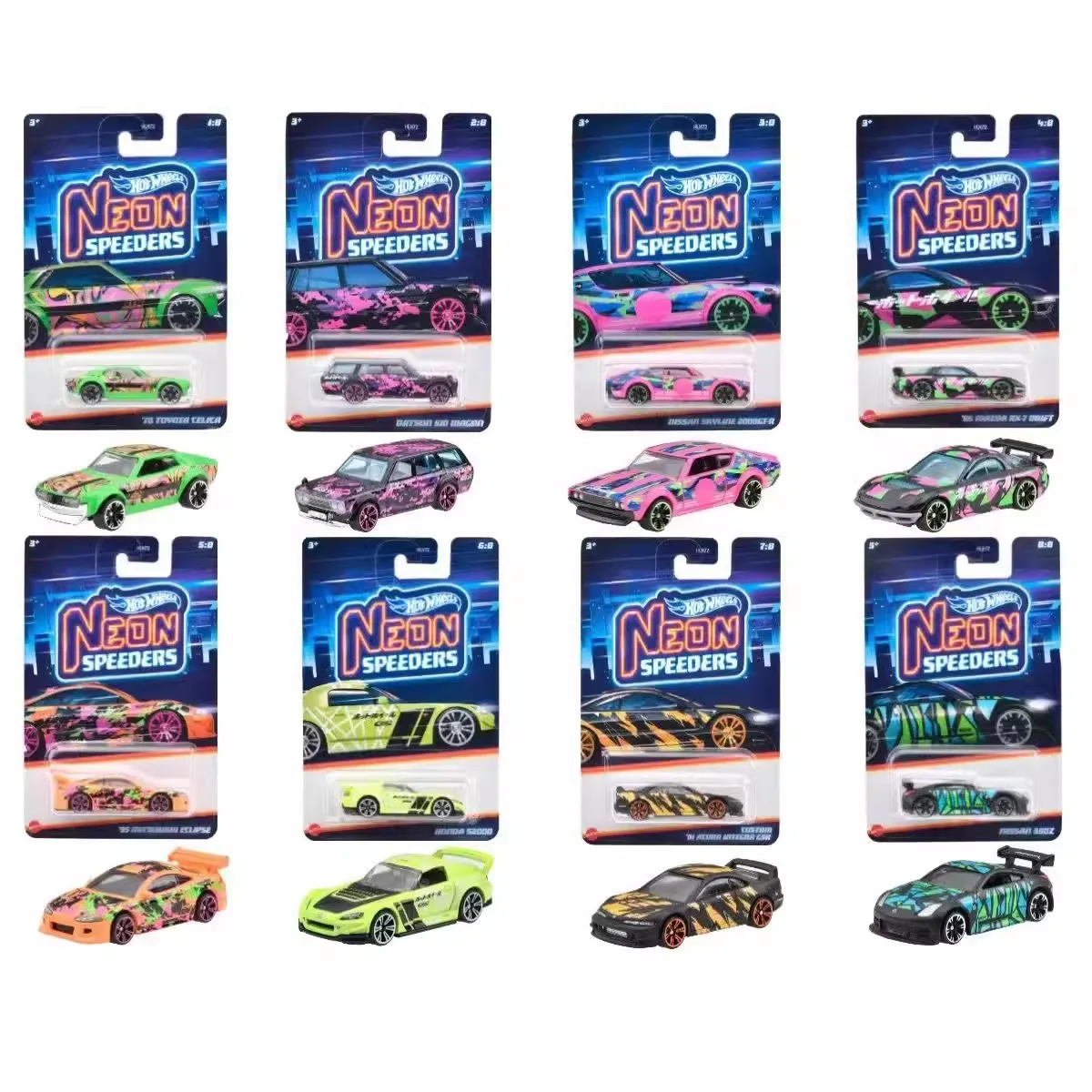 Original-Hot-Wheels-Neon-Speeders-MAZDA-RX7-Nissan-Skyline-Datsun-1-64 ...