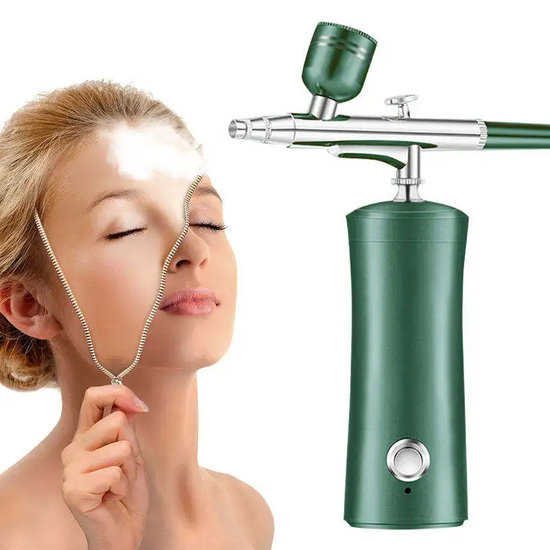 Facial Airbrush Sprayer Water Oxygen Injection Mini Air Compressor Kit ...
