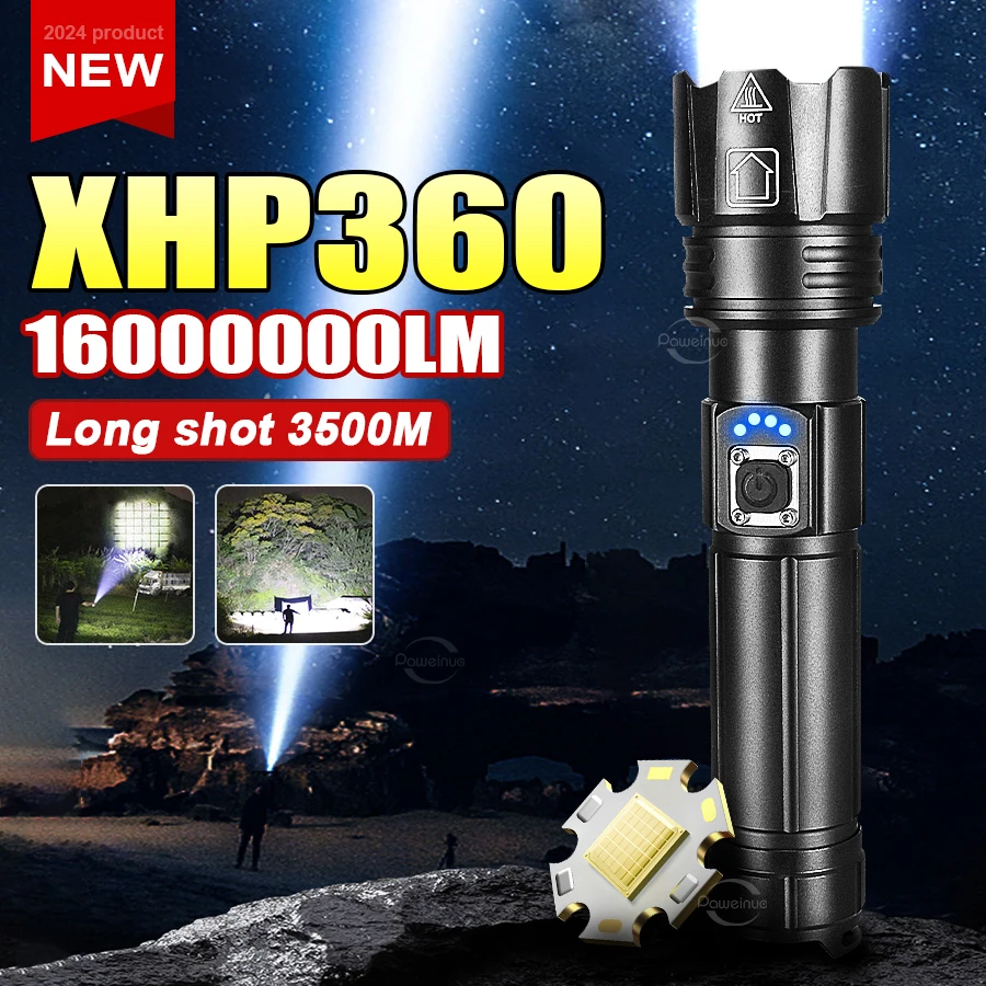 16000000lm-most-powerful-xhp360-led-flashlight-High-power-led ...