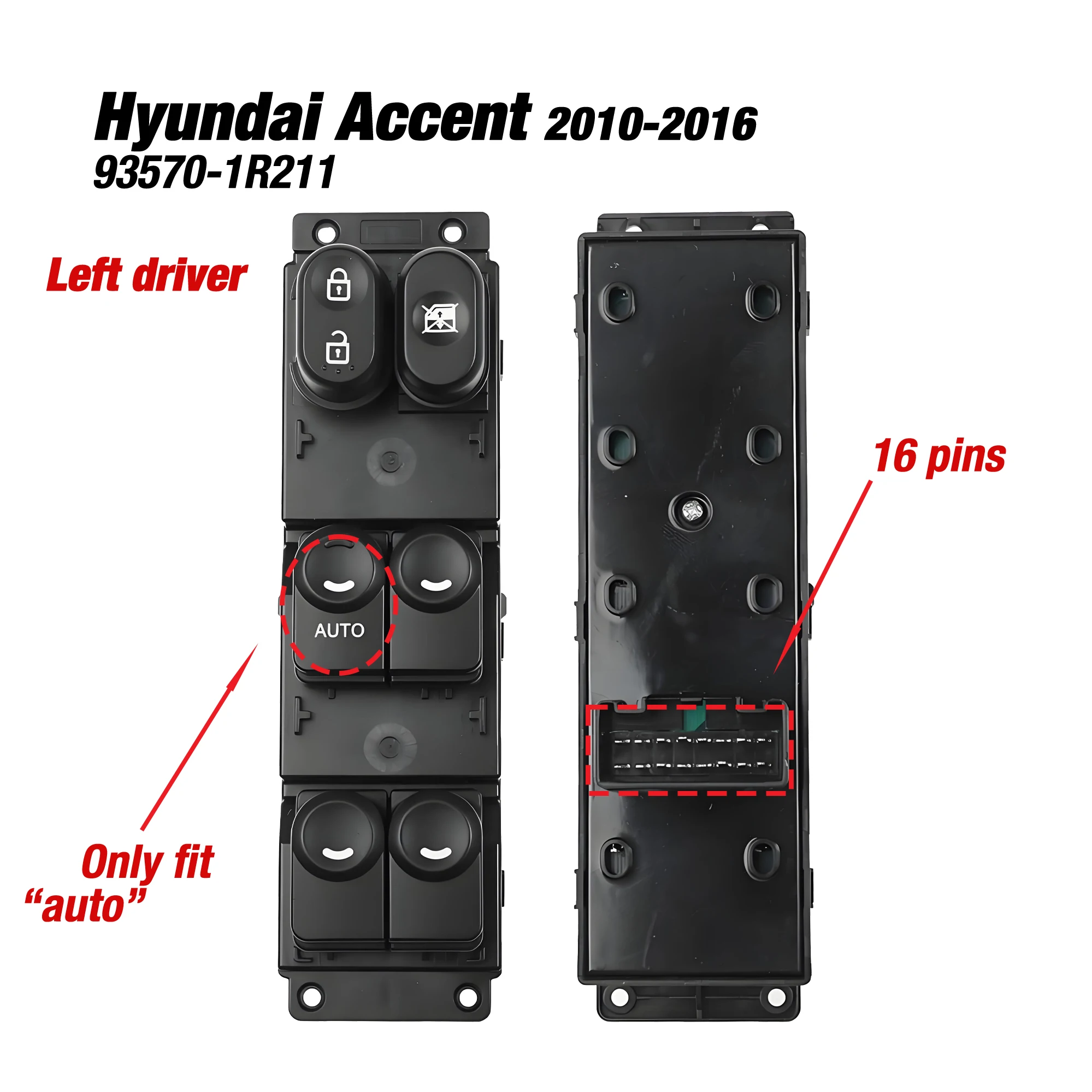 93570-1R210 93570-1R211 для Hyundai Accent 2010-2016, кнопка включения ...