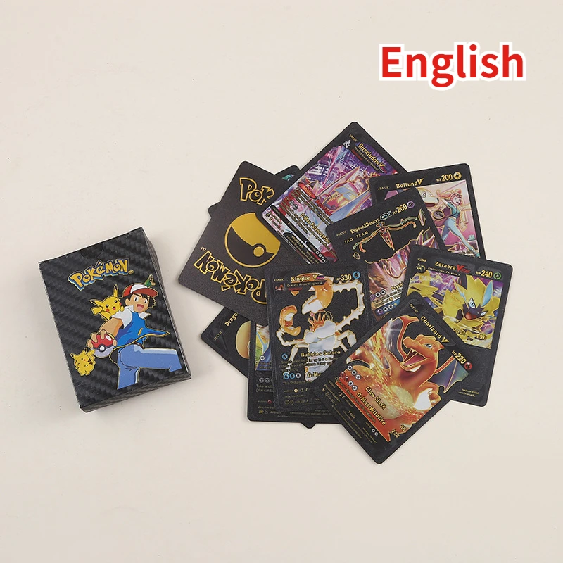 Cartoon Colorful Card VMAX Charizard Pikachu Arceus Gold Black Silver ...
