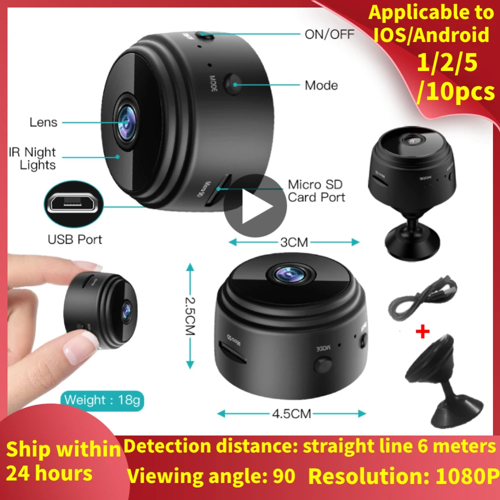 Wireless-Wifi-Mini-Security-Camera-1080P-Hd-360-Magnetic-Indoor-IP ...