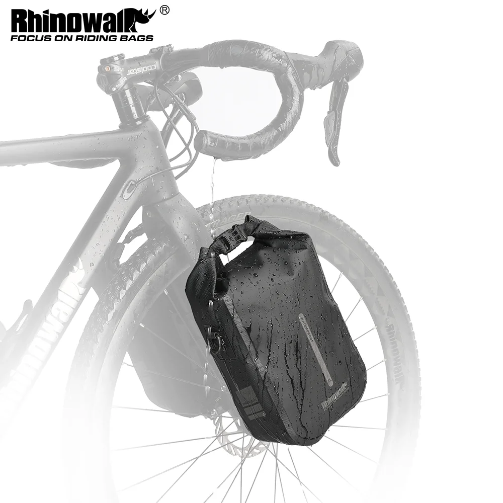 Rhinowalk-포크용 퀵 릴리스 자전거 방수 가방, 4-6L 전기 스쿠터 가방, 자전거 프론트 백, 자전거 액세서리