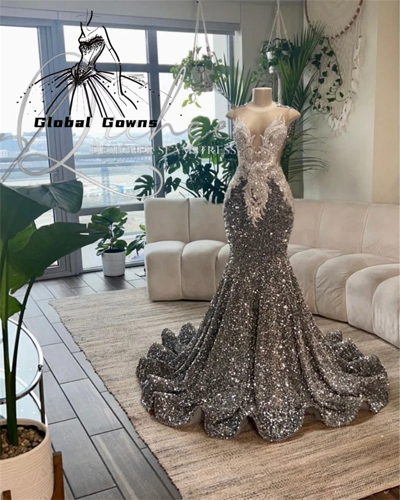 Black And Silver Prom Dresses