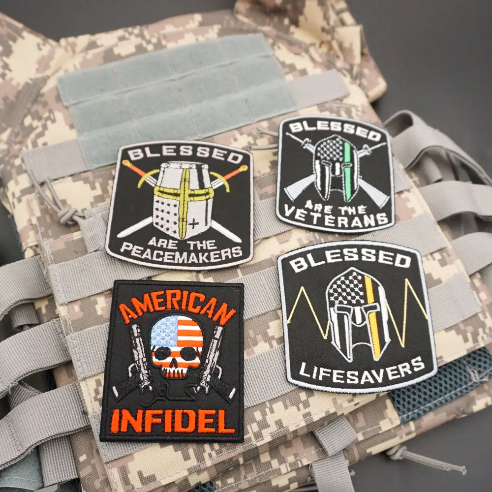 American-Pagan-Skull-Morale-Military-Tactical-Embroidered-Patches ...