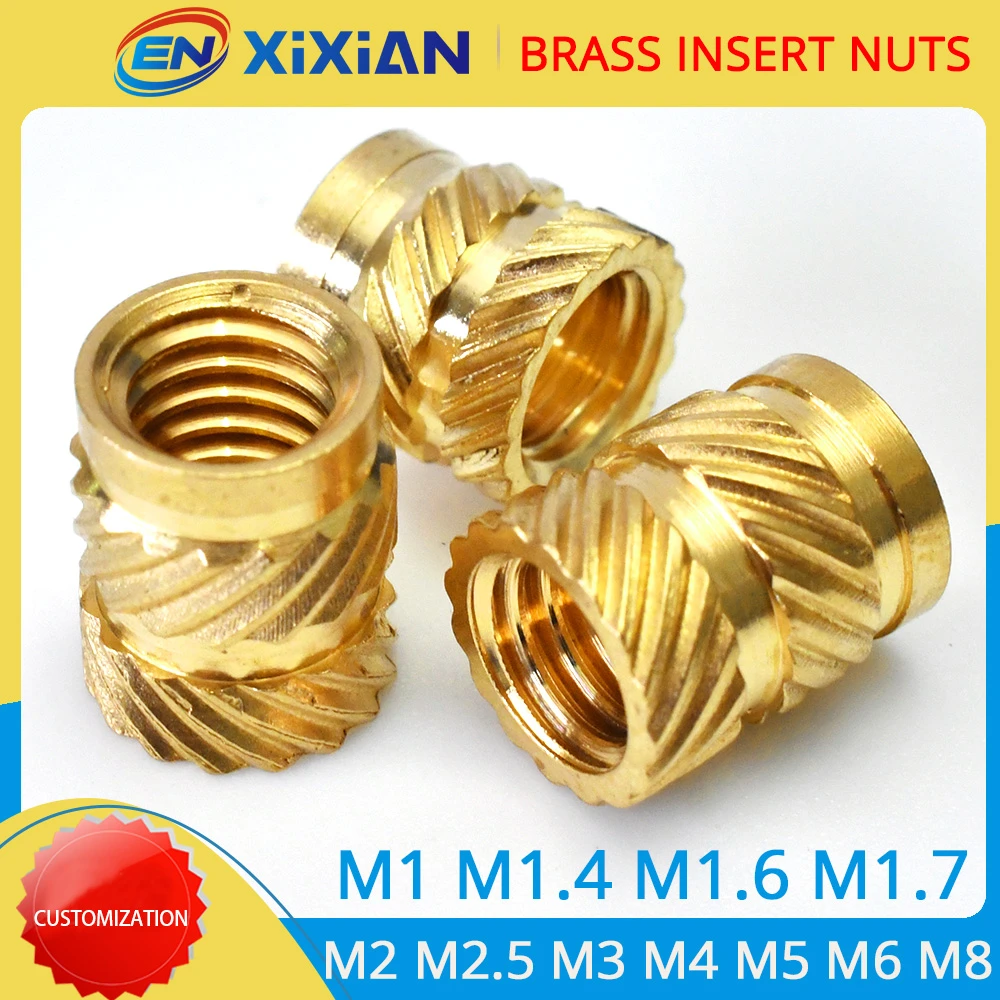 M1 M1.4 M1.6 M1.7 M2 M2.5 M3 M4 M5 M6 M8 inserto in ottone dado Hot ...